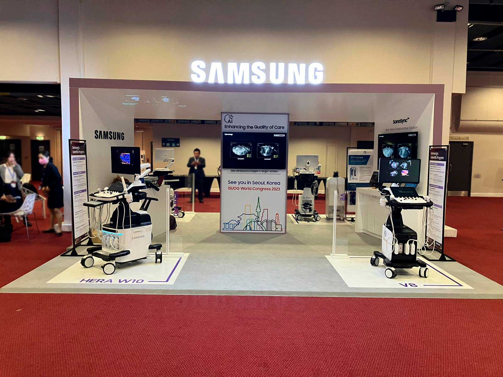 ISUOG London, Samsung exhibition stand - Difer